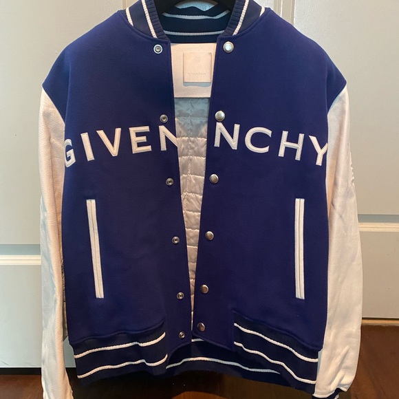 Givenchy | Jackets & Coats | Givenchymens Blue Bomber Varsity Jacket ...